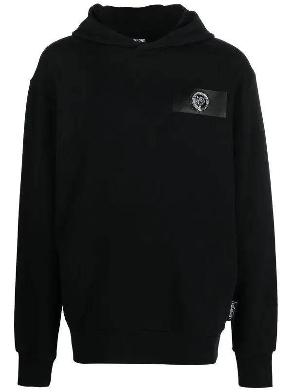 PLEIN SPORT Logo-patch Long-sleeved Hoodie