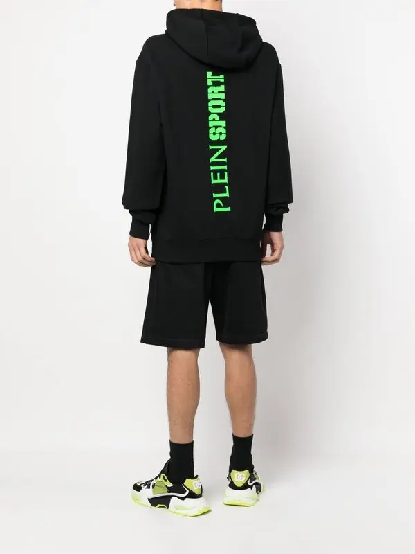 PLEIN SPORT Logo-patch Long-sleeved Hoodie