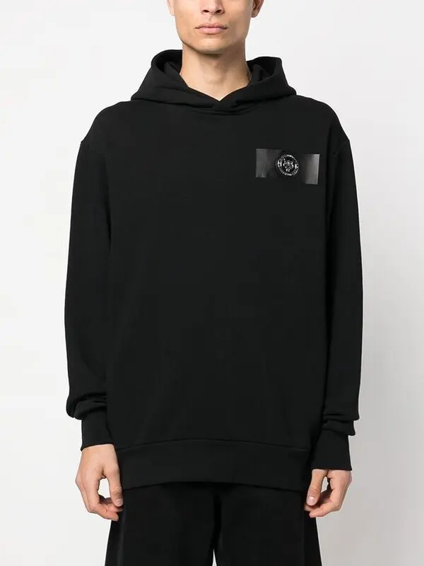 PLEIN SPORT Logo-patch Long-sleeved Hoodie