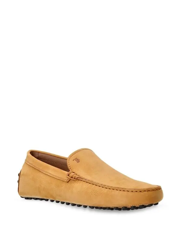 TOD'S Slip-on Leather Loafers - Yellow