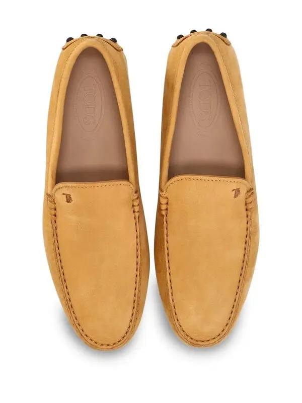 TOD'S Slip-on Leather Loafers - Yellow