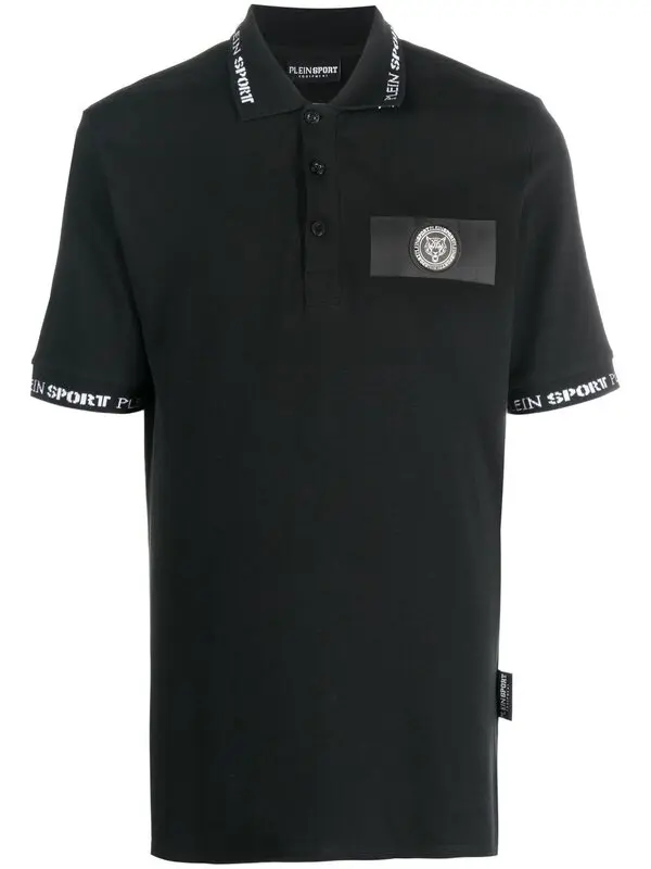 PLEIN SPORT Logo-patch Short-sleeved Polo Shirt
