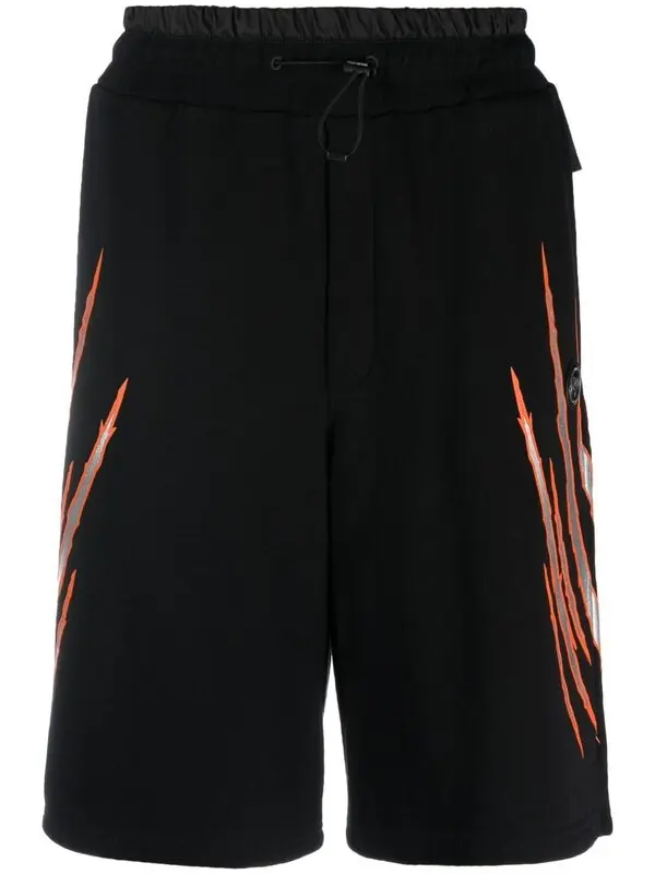 PLEIN SPORT Scratch-print Track Shorts