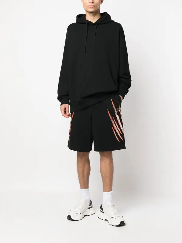 PLEIN SPORT Scratch-print Track Shorts