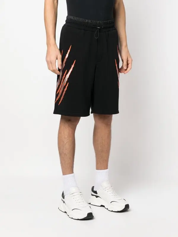 PLEIN SPORT Scratch-print Track Shorts
