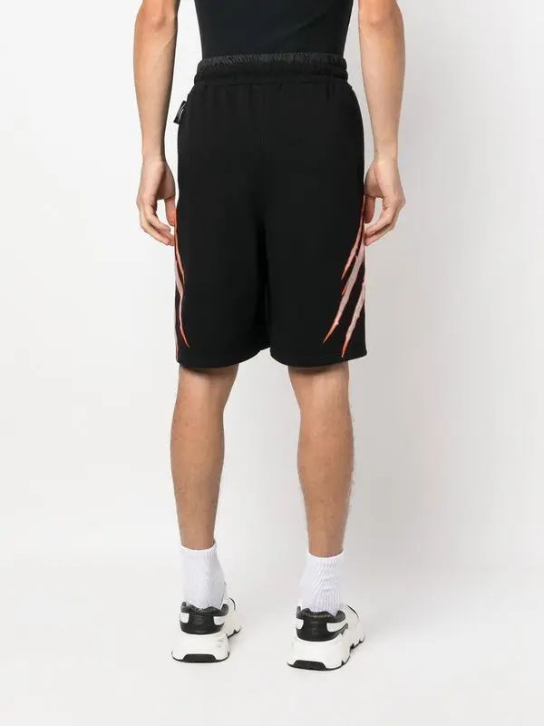 PLEIN SPORT Scratch-print Track Shorts