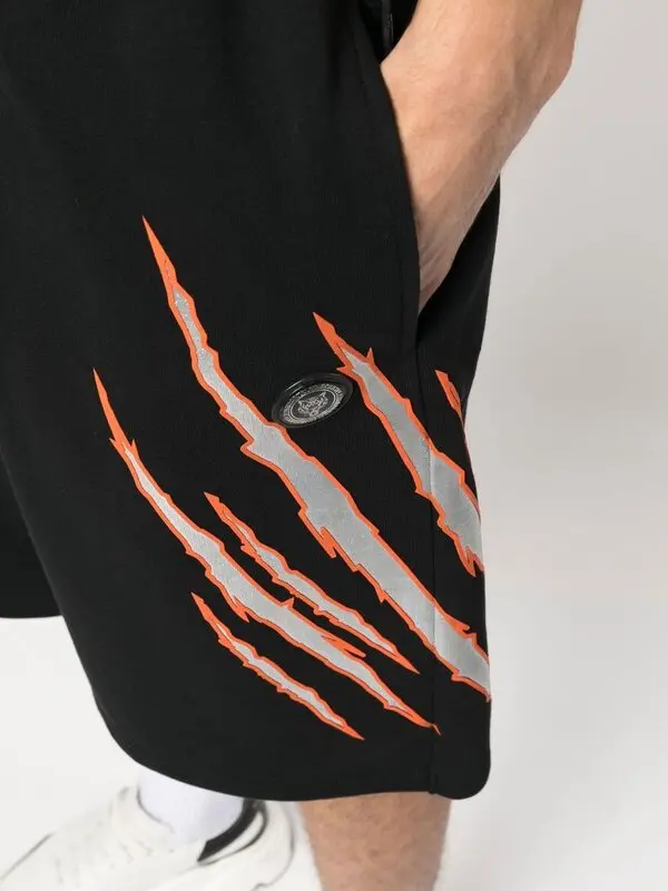 PLEIN SPORT Scratch-print Track Shorts