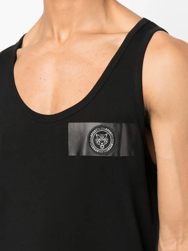 PLEIN SPORT Logo-patch Tank Top