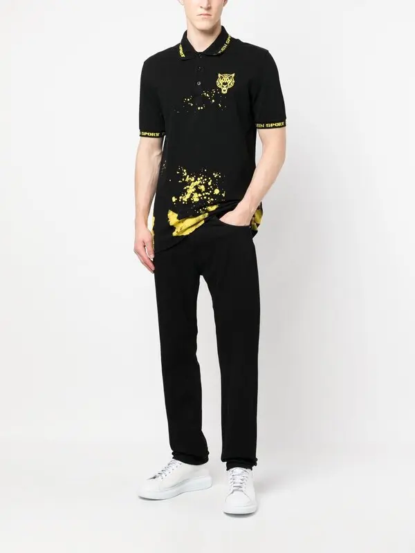 PLEIN SPORT Paint Splatter-print Polo Shirt