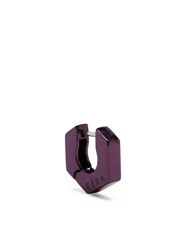 EERA Mini Dado Huggie Hoop Earring - Purple