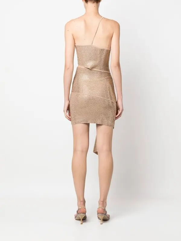 ANDREĀDAMO Crystal-embellished Asymmetric Dress
