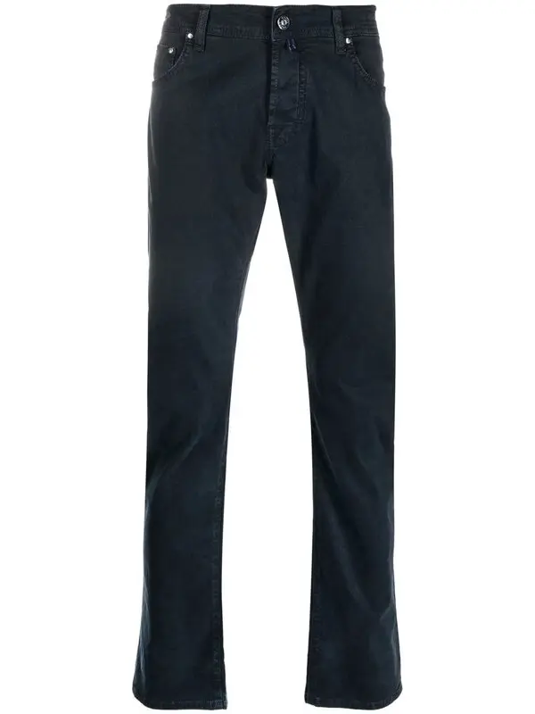 Jacob Cohen Five-pocket Straight-leg Trousers With Scarf Detail