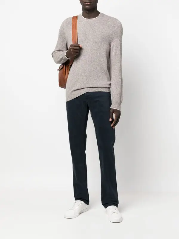 Jacob Cohen Five-pocket Straight-leg Trousers With Scarf Detail