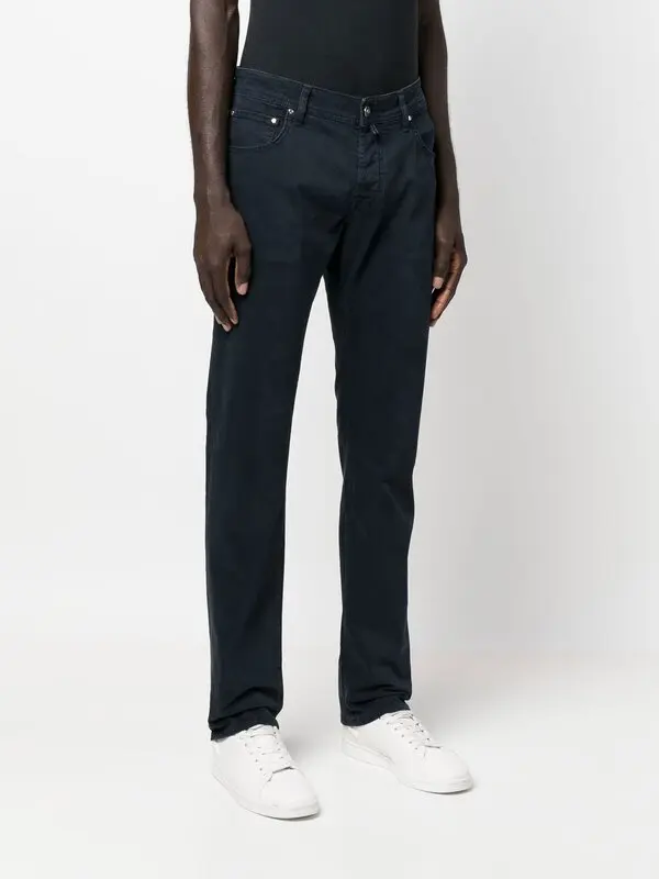 Jacob Cohen Five-pocket Straight-leg Trousers With Scarf Detail