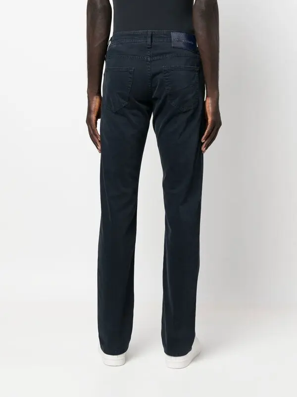 Jacob Cohen Five-pocket Straight-leg Trousers With Scarf Detail