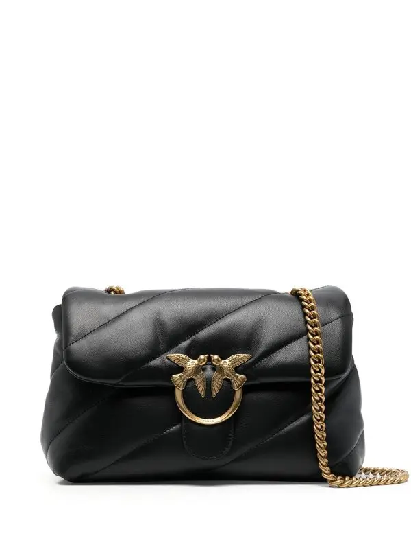 Pinko Love Birds Detail Shoulder Bag - Black