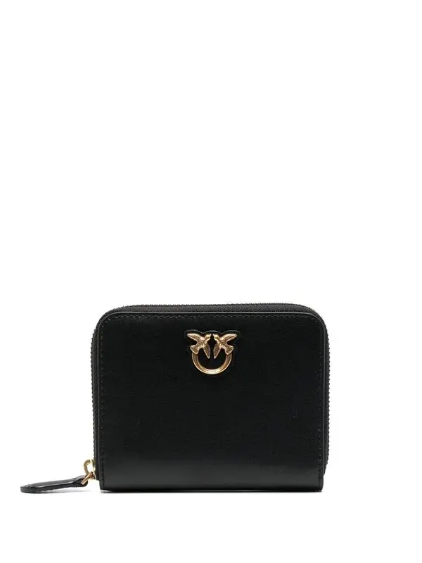 Pinko Logo-plaque Leather Wallet - Black