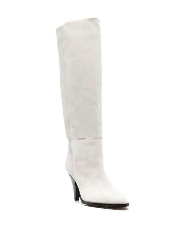 Isabel Marant 90mm Ririo Suede Boots - White