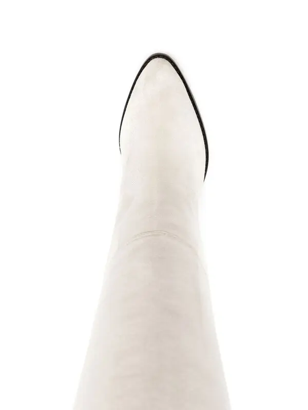 Isabel Marant 90mm Ririo Suede Boots - White
