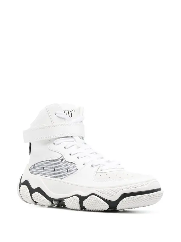Red Valentino Logo High-top Sneakers - Black
