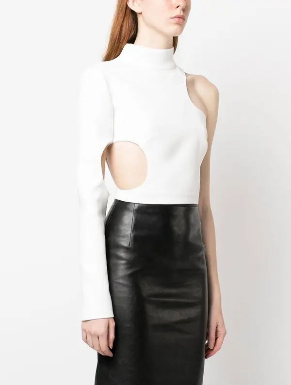 MONOT One-shoulder Cropped Top