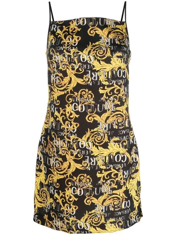Versace Logo Print Minidress
