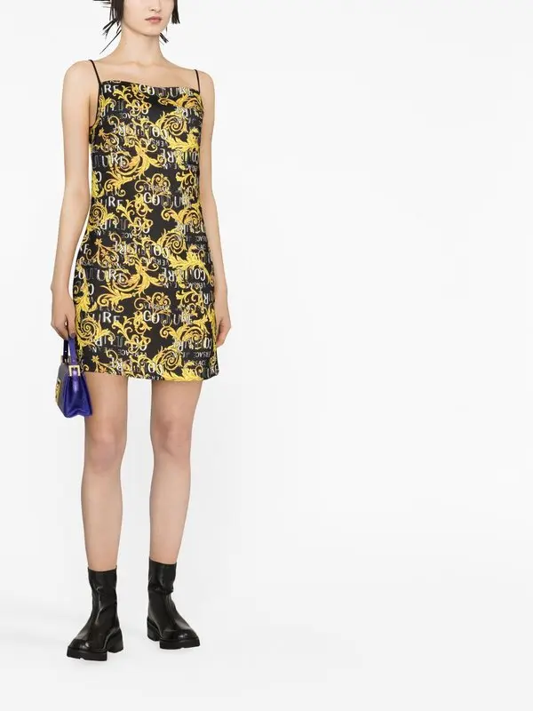 Versace Logo Print Minidress