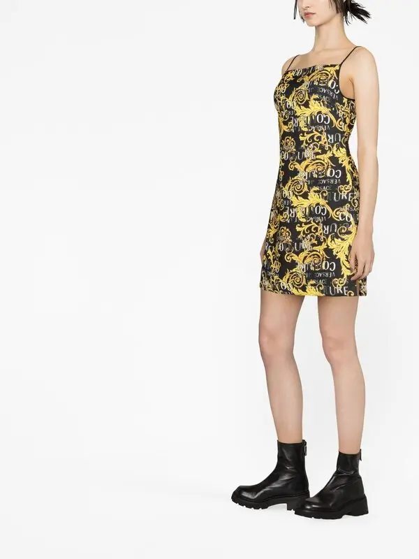 Versace Logo Print Minidress