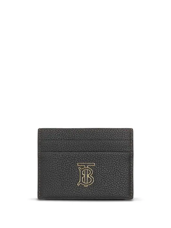 Burberry Leather Logo-plaque Card Holder - Black