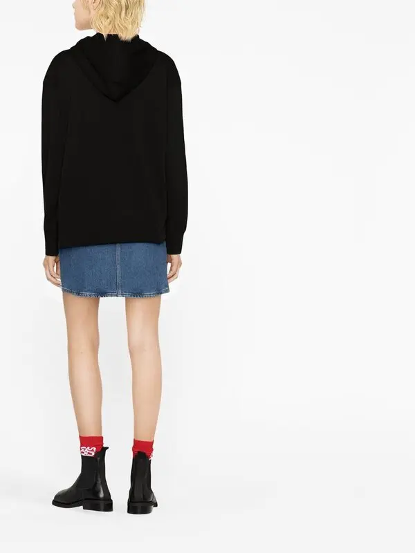 Kenzo Logo-print Cotton Hoodie - Black