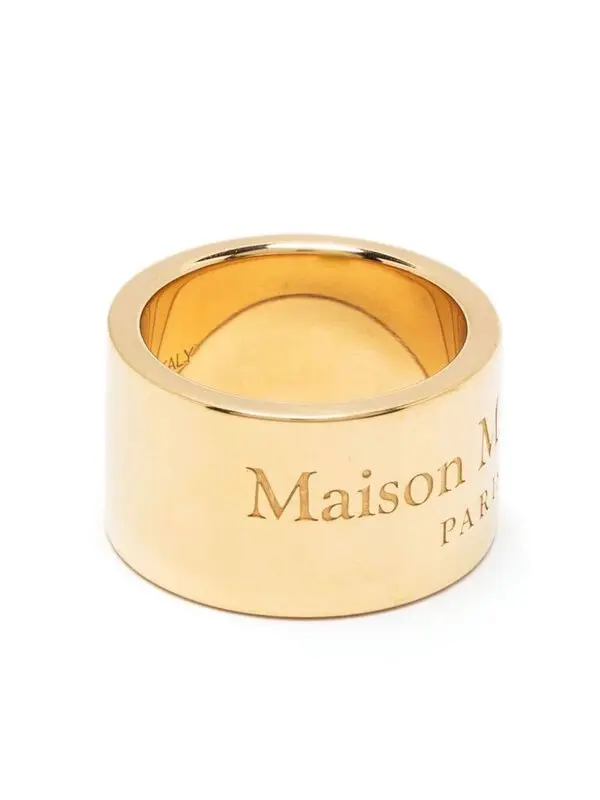MAISON MARGIELA Logo-engraved Band Ring - Gold