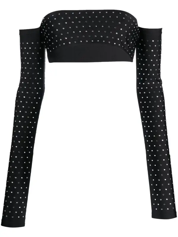 Andamane Rhinestone-embellished Top - Black