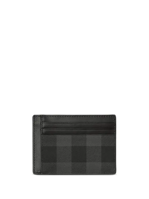 Burberry Checked Clip-card Case - Grey