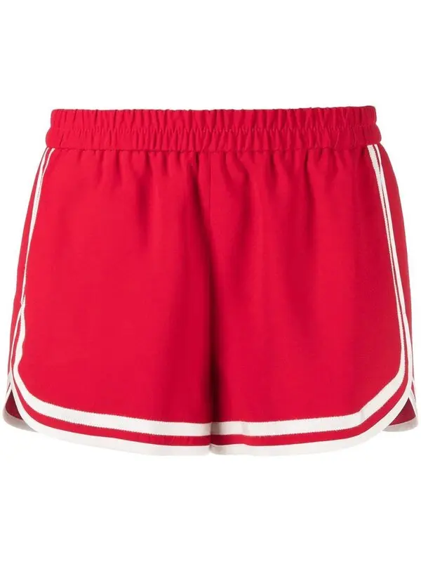 Red Valentino Stripe-trim Shorts - Red