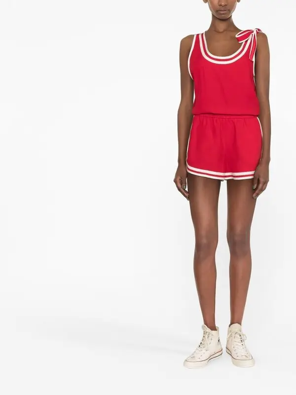 Red Valentino Stripe-trim Shorts - Red