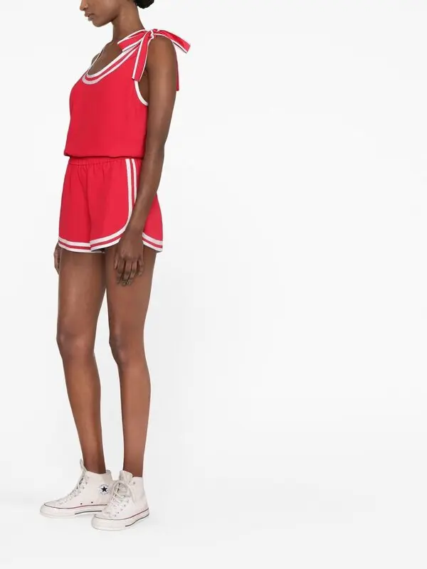 Red Valentino Stripe-trim Shorts - Red