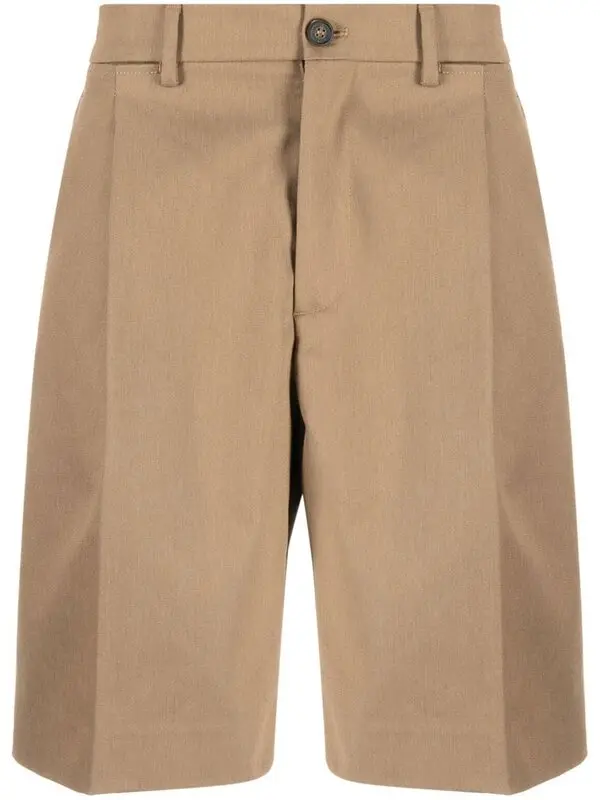 GOLDEN GOOSE Wide-leg Bermuda Shorts - Neutrals