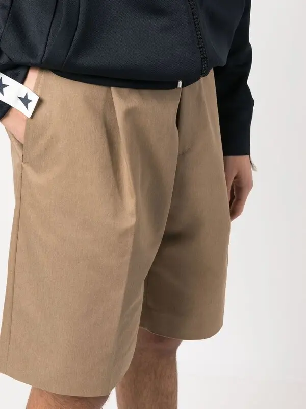 GOLDEN GOOSE Wide-leg Bermuda Shorts - Neutrals