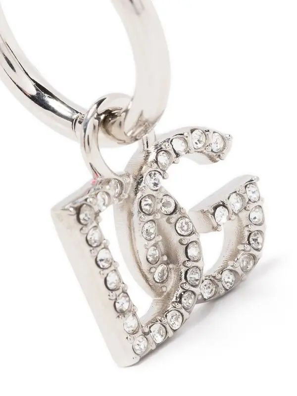 Dolce & Gabbana Crystal-embellished Logo Hoop Earring