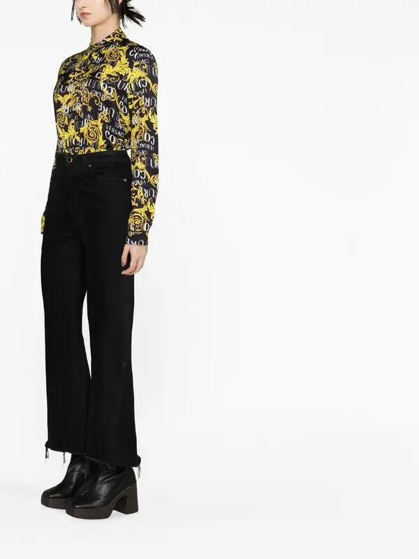 Versace Logo Print Shirt - Black