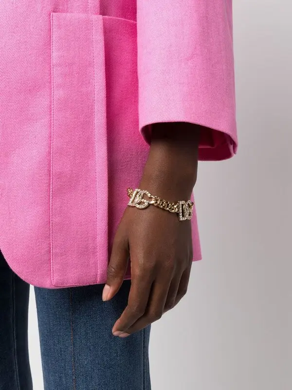 Dolce & Gabbana Crystal-embellished Link-chain Bracelet