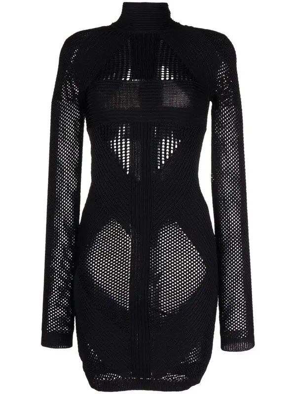 Balmain Perforated Knit Dress