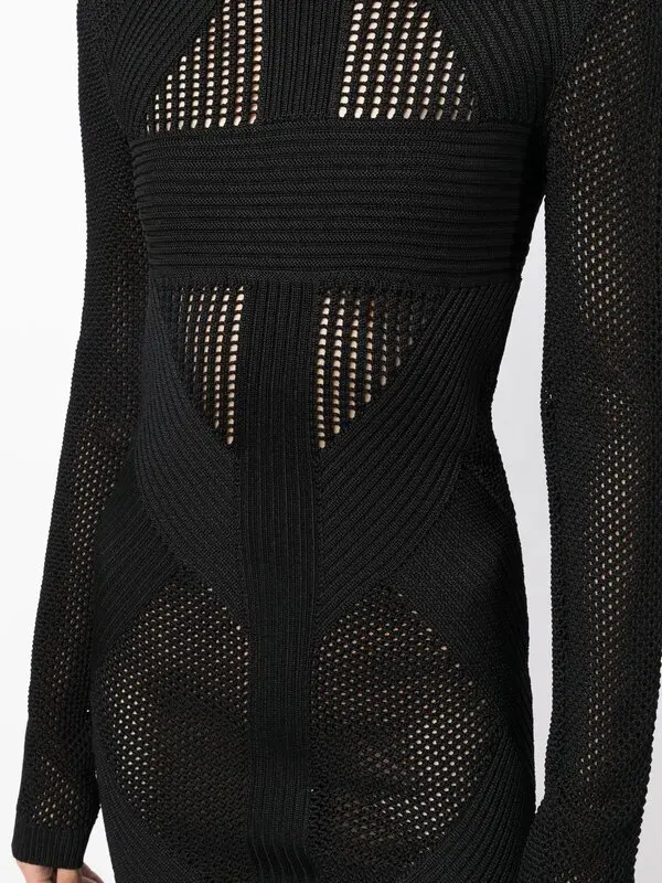 Balmain Perforated Knit Dress
