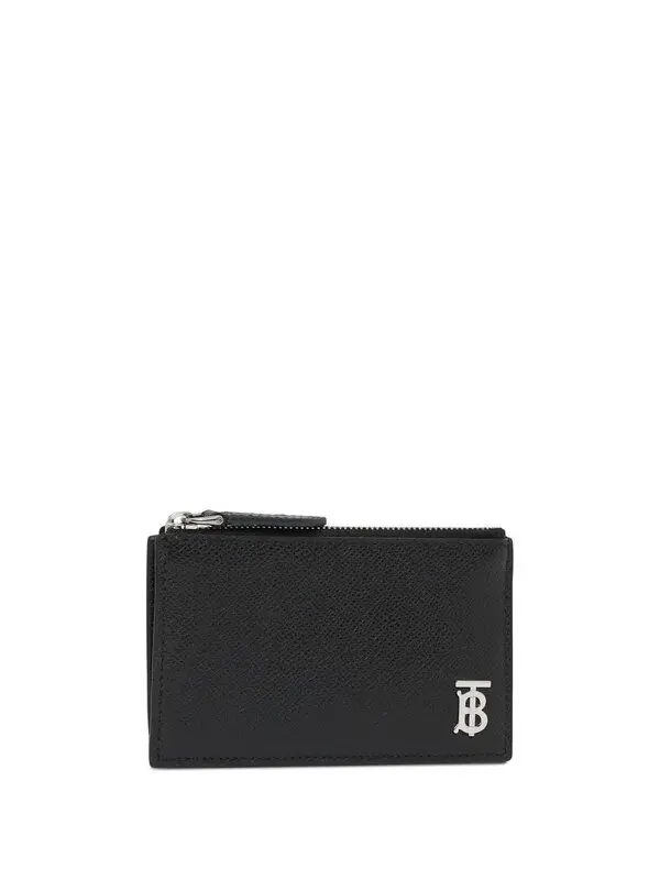 Burberry Grainy Leather Tb Zip Cardholder
