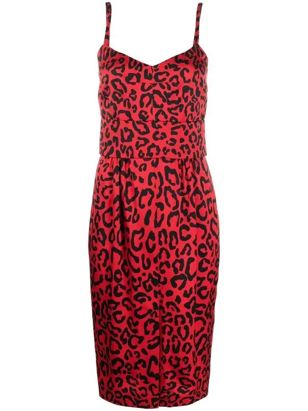 Dolce & Gabbana Leopard-print Midi Dress