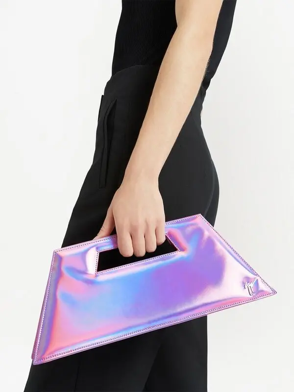 GIUSEPPE ZANOTTI Meloee Metallic-effect Clutch