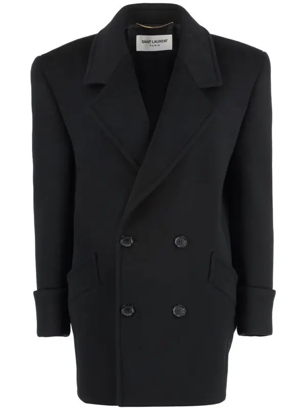 Saint Laurent Wool Double-breasted Coat