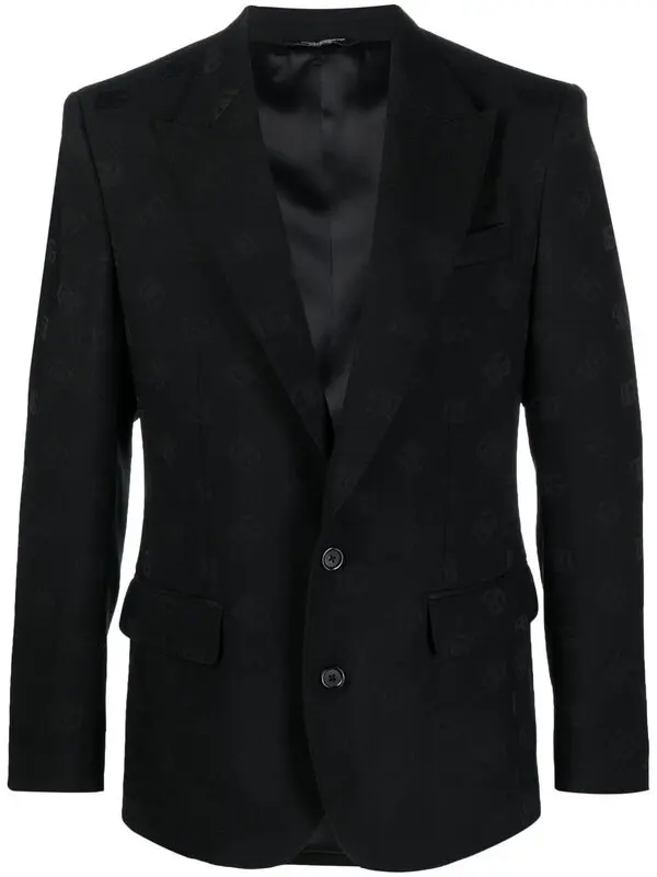 Dolce & Gabbana Logo-jacquard Single-breasted Blazer
