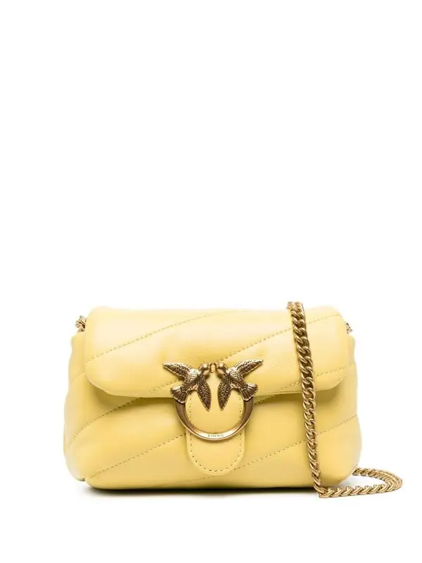 Pinko Quilted Satchel Bag With Logo Plaque
