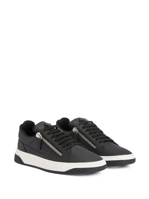 GIUSEPPE ZANOTTI Gz94 Double-zip Low-top Sneakers - Black